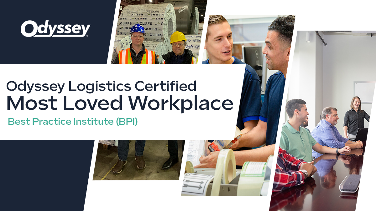 Odyssey Logistics certified as a Most Loved Workplace - Odyssey Logistics